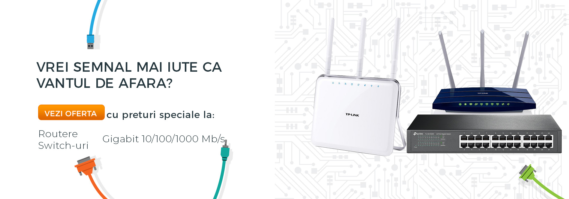 Cabluri, adaptoare, retelistica, periferice PC la Conectica.ro