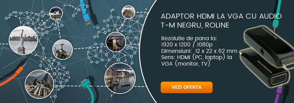 Cabluri, adaptoare, retelistica, periferice PC la Conectica.ro