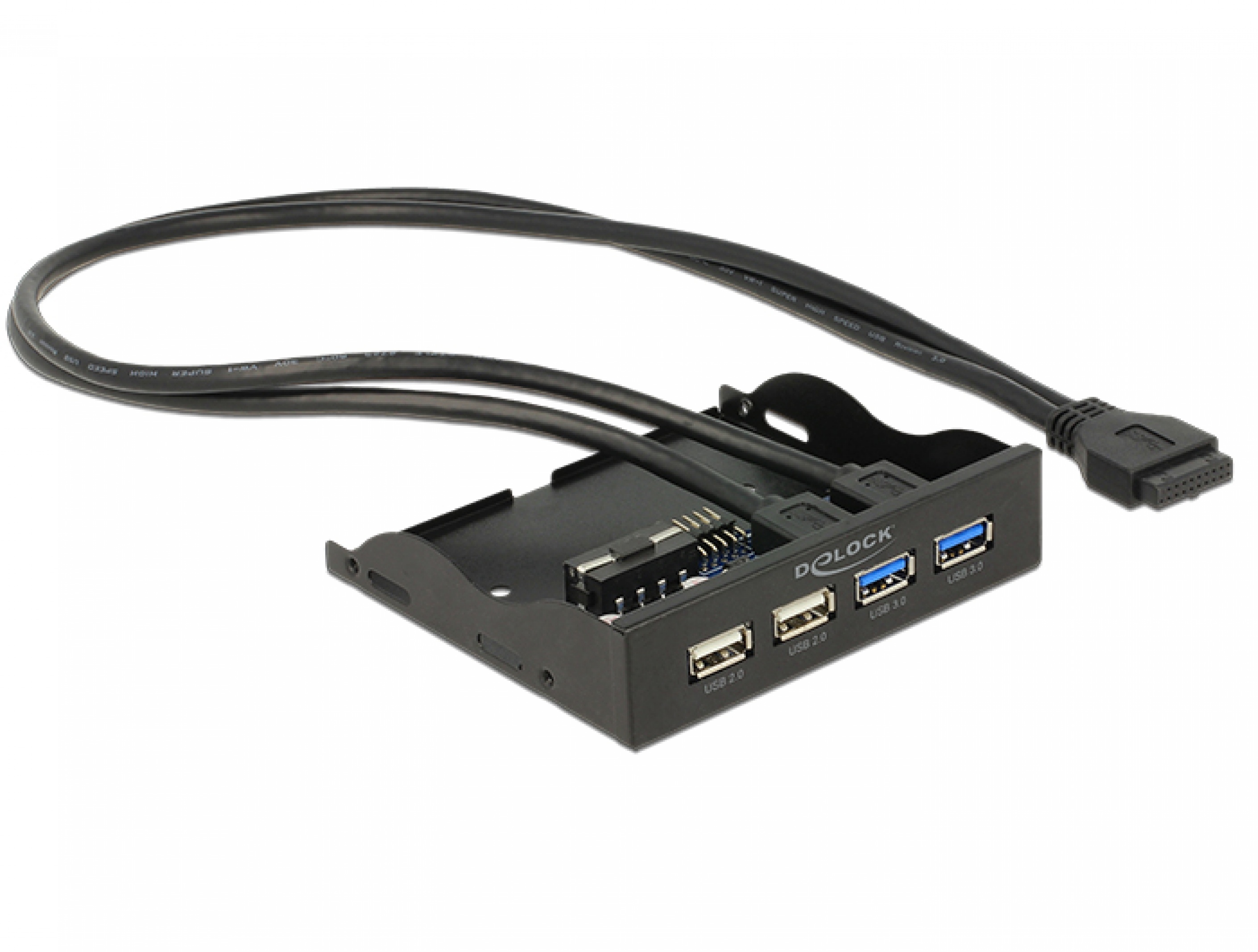 Front Panel 3.5" la 2 x USB 3.0 + 2 x USB 2.0, Delock 62701
