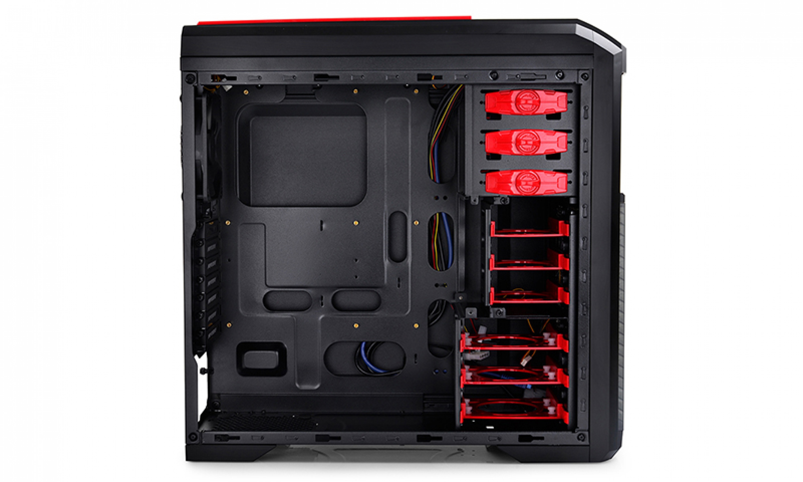 CARCASA DEEPCOOL ATX Mid-Tower, 2* 120mm RED LED fan & 3* 120mm fan ...