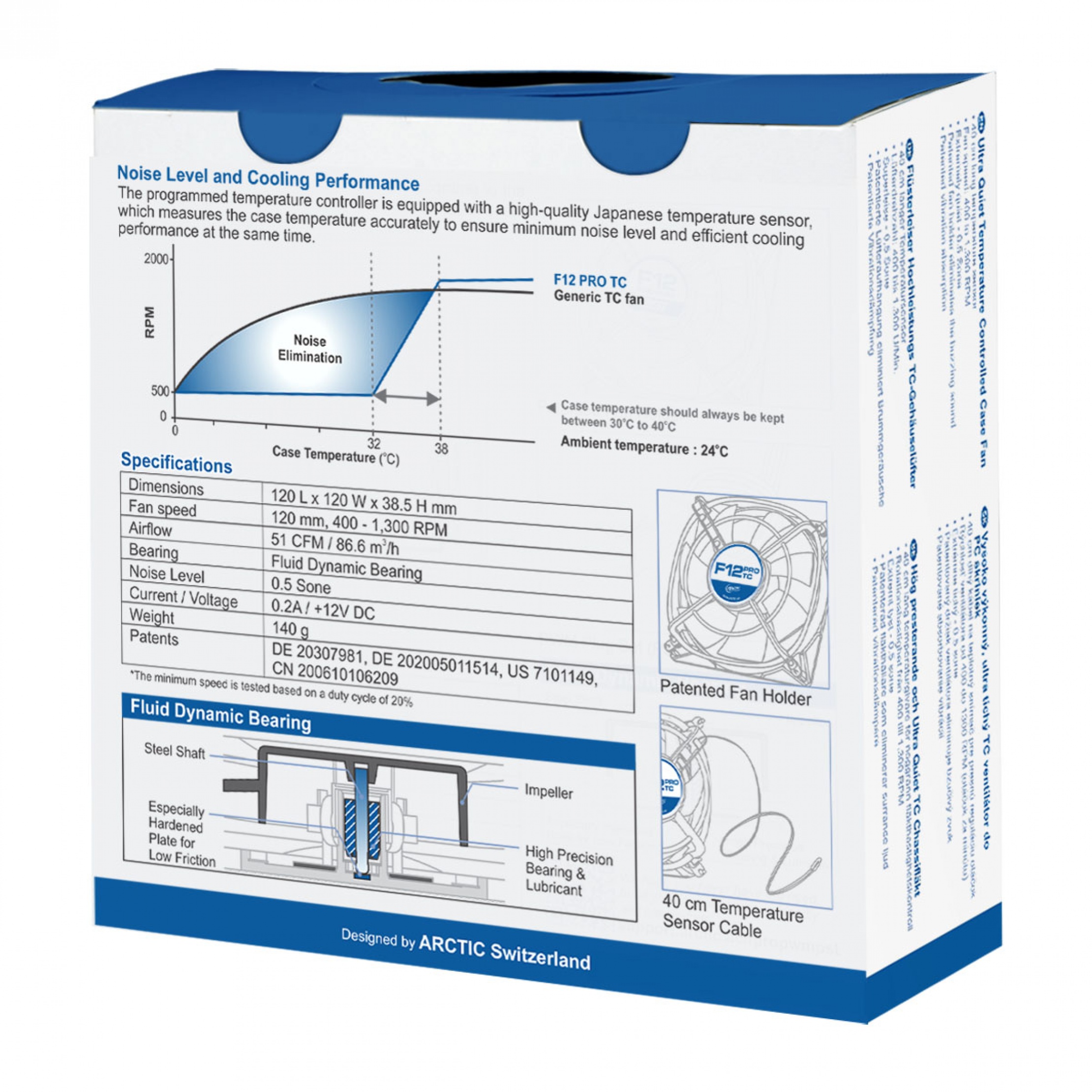 Ventilator pentru carcasa 120mm senzor temperatura low noise, Arctic ...