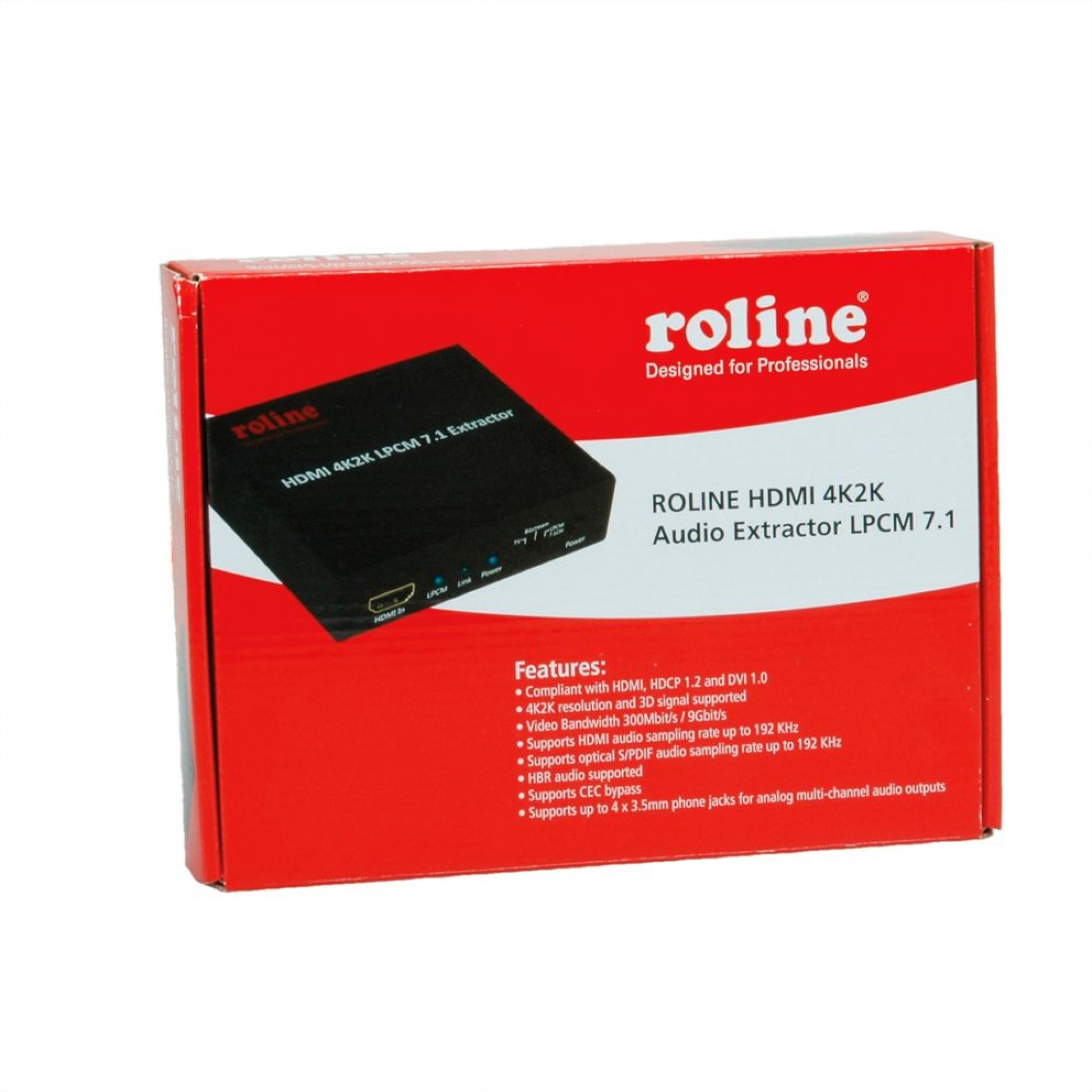 Extractor HDMI 4K Audio LPCM 7.1, Roline 14.01.3442