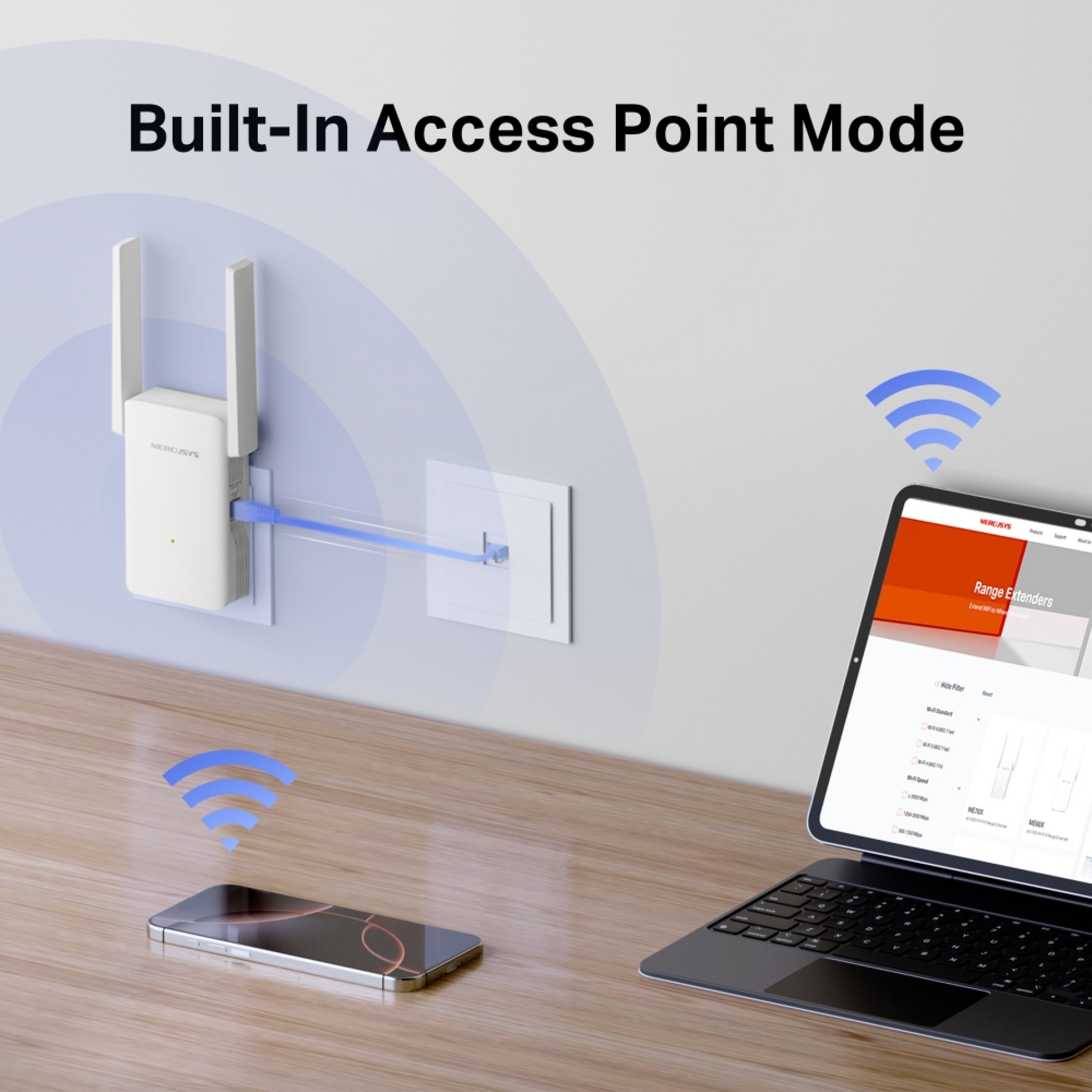 Range Extender AX3000 Wi-Fi 6, Mercusys ME80X