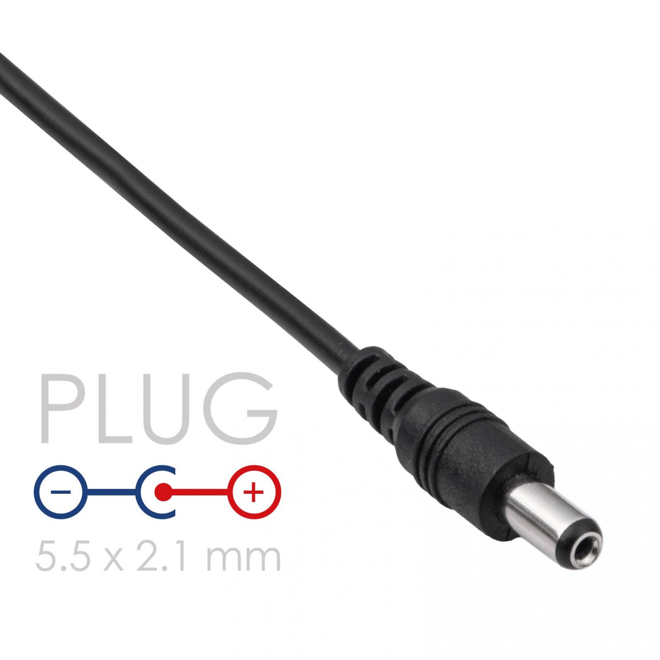 Cablu alimentare USB la DC 5.5 x 2.1mm 0.8m, AK-DC-01