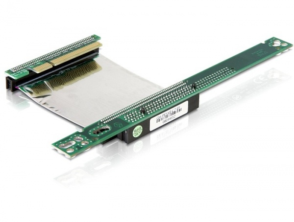 Riser card PCI Express x8 cablu flexiblu 7 cm inserare stanga, Delock 89186